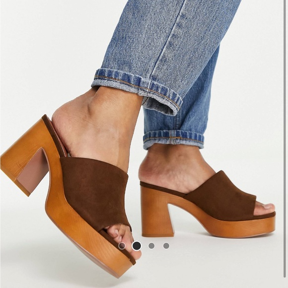 ASOS | Shoes | New Asos Design Wide Fit Harmony Mid Heeled Platform ...